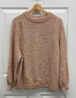 NWT Women’s Ann Taylor LOFT Pink Oatmeal Heather Shimmer Sweater ...