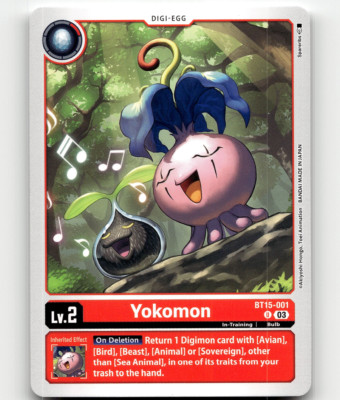 Digimon CCG Yokomon BT15-001 U - Exceed Apocalypse | eBay