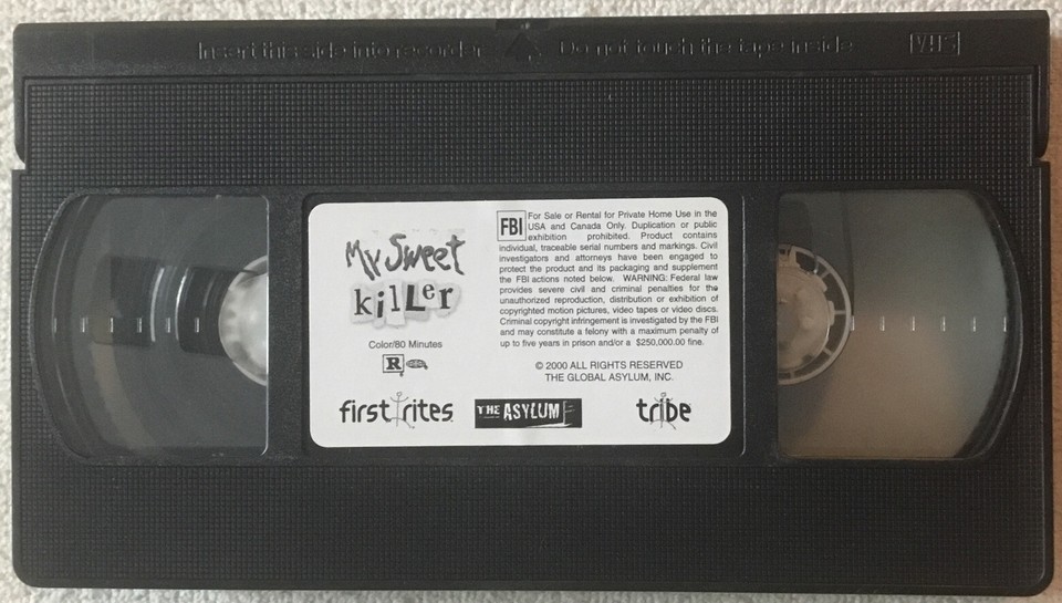 My Sweet Killer (VHS, 2000) Kirk Harris Jack Rubio Horror Asylum TESTED ...