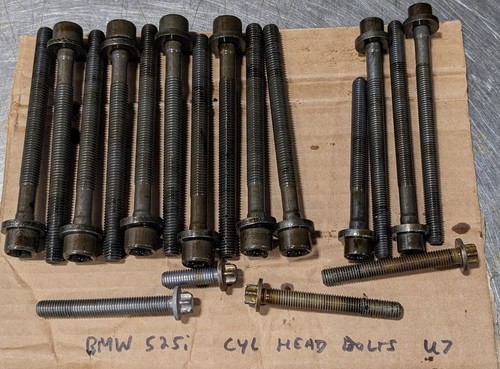 BMW 525I E62 2007 3.0 L CYLINDER HEAD BOLT SET TORX INLINE 11-12-7-548 ...