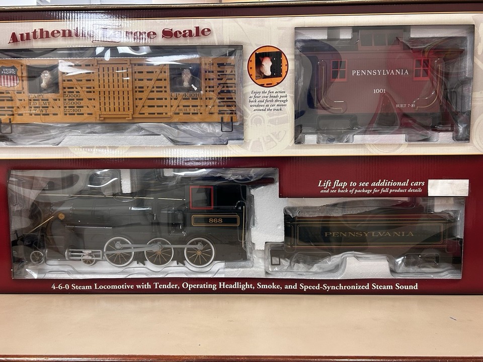 Bachmann G Scale BAC90040 COWCATCHER INDOOR OUTDOOR STEAM TRAIN SET NEW ...