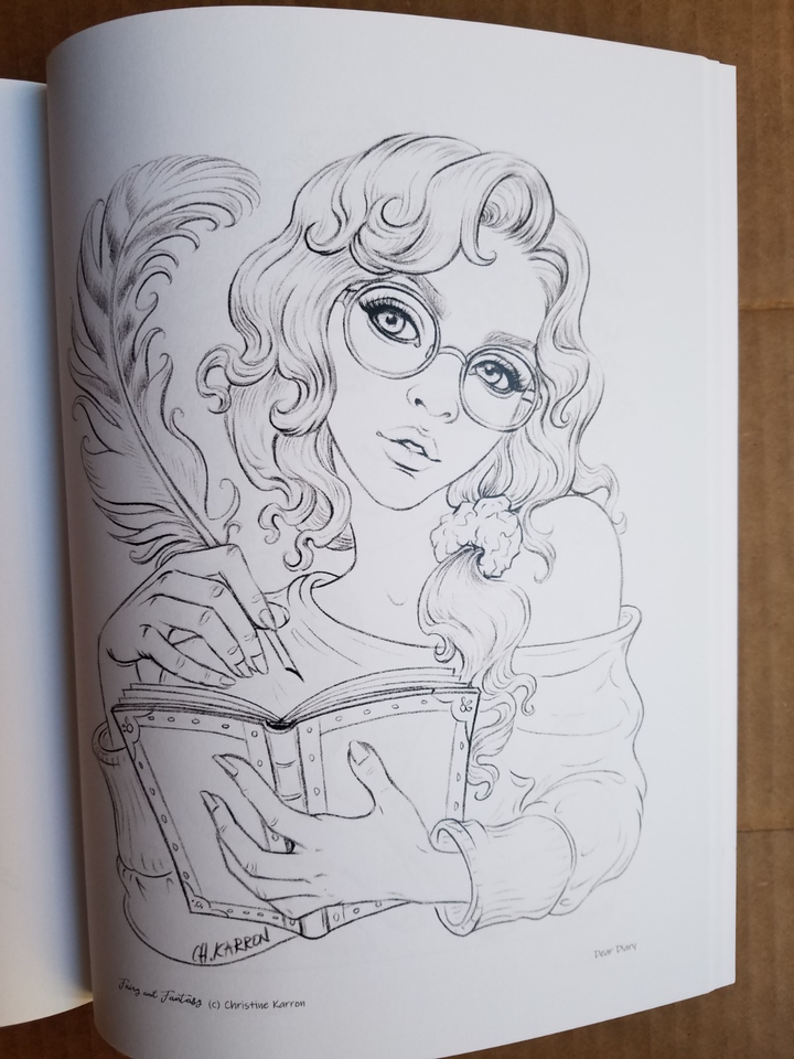 Adult Coloring Books Lot of 4: Line Art, Fairies and Fantasy, All ...