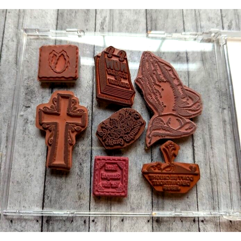 Jesus Prayer Cross Hand Stamped Unmounted Rubber Stamps Lot of 7 in ...