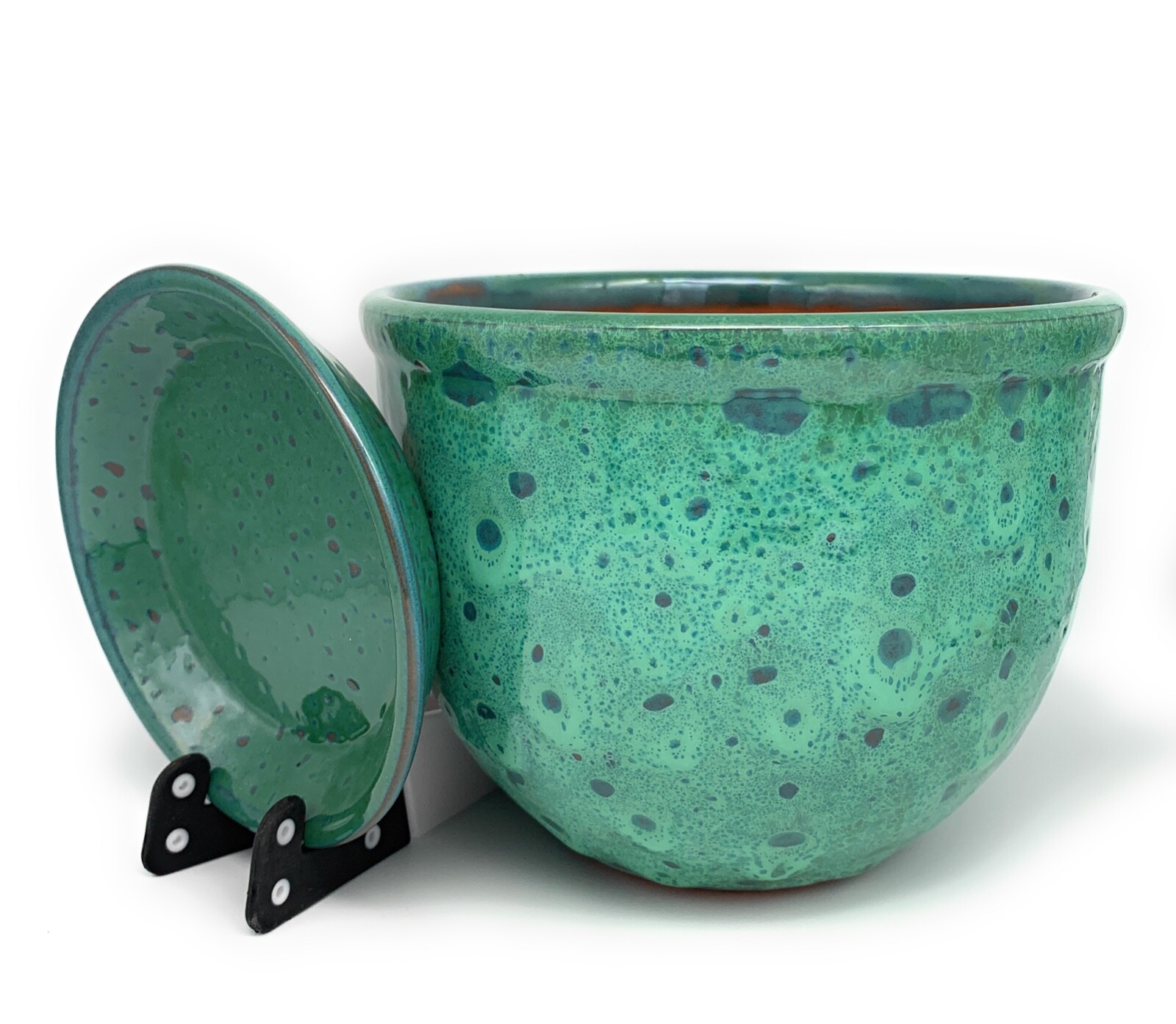 Plant Pot Ceramic Glazed with Saucer Planter Flower Pot with Drip Tray ...