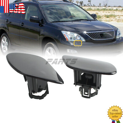 2pcs Headlamp Washer Nozzle Cover Headlight Cleaning Cap For Lexus ...