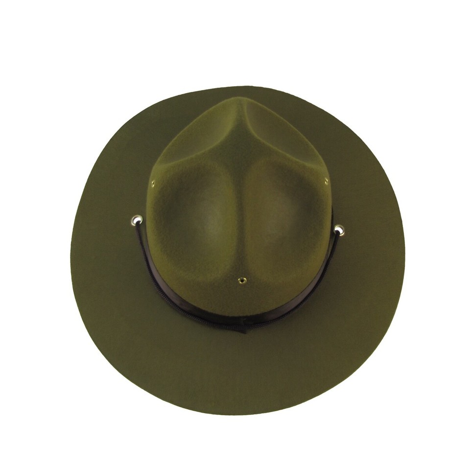 Olive Green Park Forest Ranger Hat Outdoor Cap Adult Trooper Costume ...