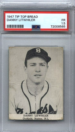 1947 Tip Top Bread Danny Litwhiler Boston Braves PSA 1.5 Freshly Graded ...