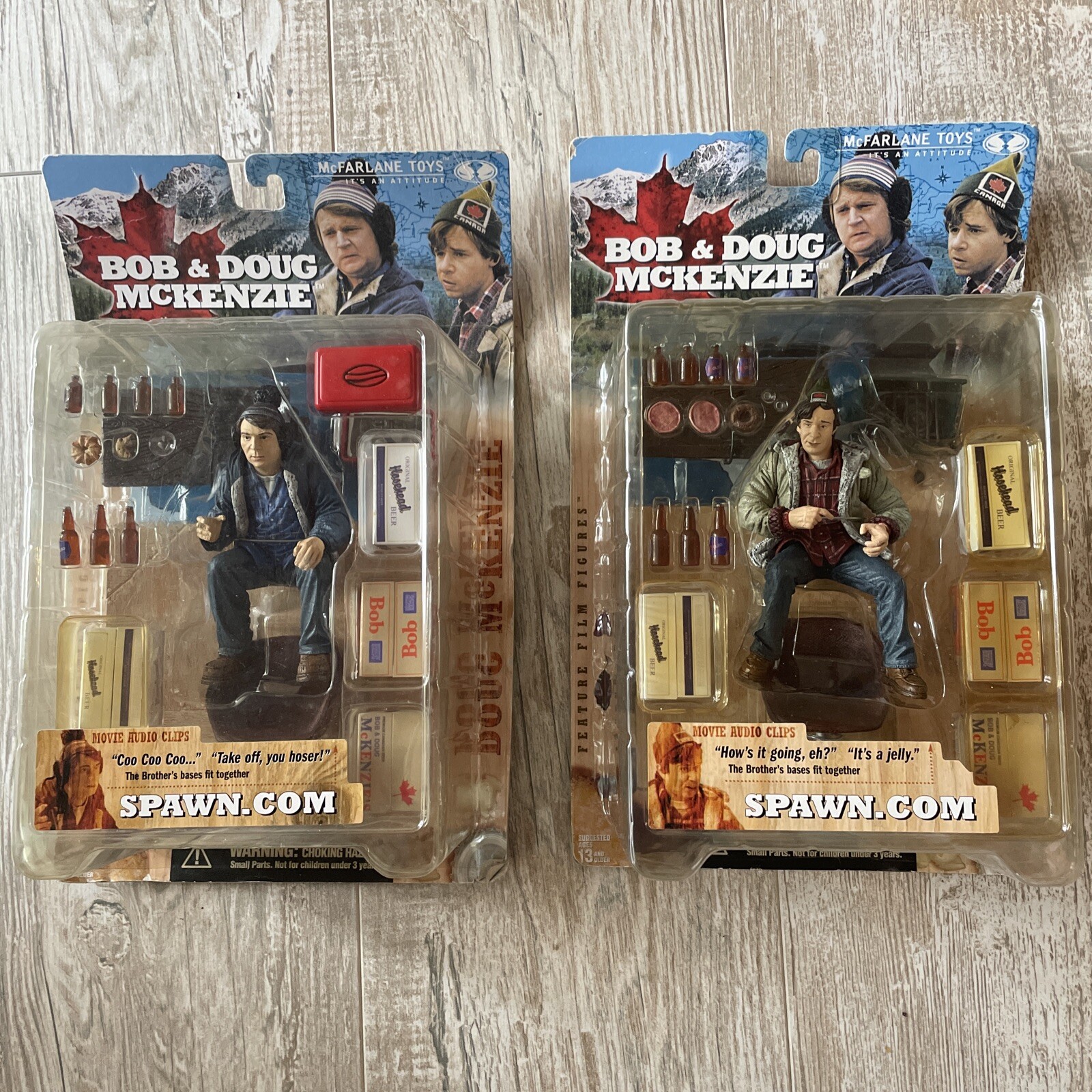 Bob and Doug McKenzie Strange Brew Lot of 2 McFarlane Toys 2000 FACTORY ...
