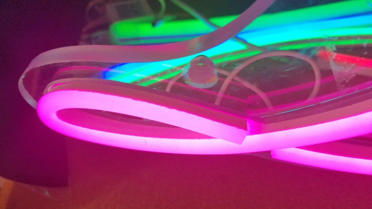 Yellow Led Neon Flex Strip for Signs 12VDC IP65 Waterproof in Silicone ...