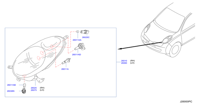 Genuine Nissan Bulb 262968991B / 26296-8991B OEM for sale online | eBay