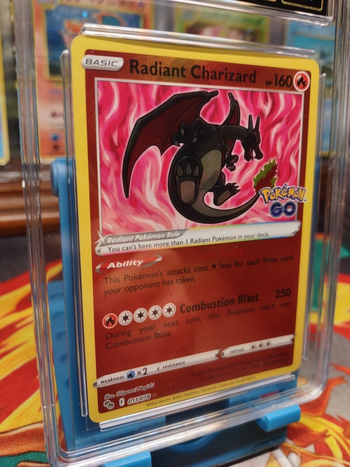 GEM MINT! Radiant Charizard #11 Holo Pokemon Go Card GMA Potential PSA ...