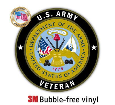U.S. Army Veteran Sticker Decal Vinyl US VET | eBay