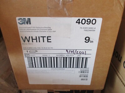3M Sheeting 4090 White, 9 in x 50 yd (Case of 1) | eBay