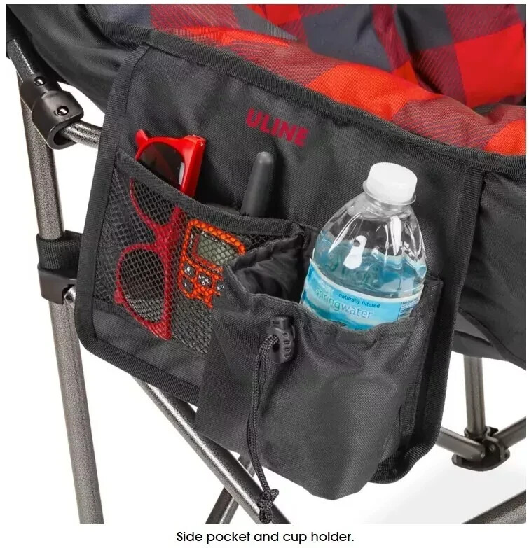 ULINE BIG DADDY PLUSH TRAVEL CHAIR NEW IN BOX 500 LB CAPACITY! PICK UP ...