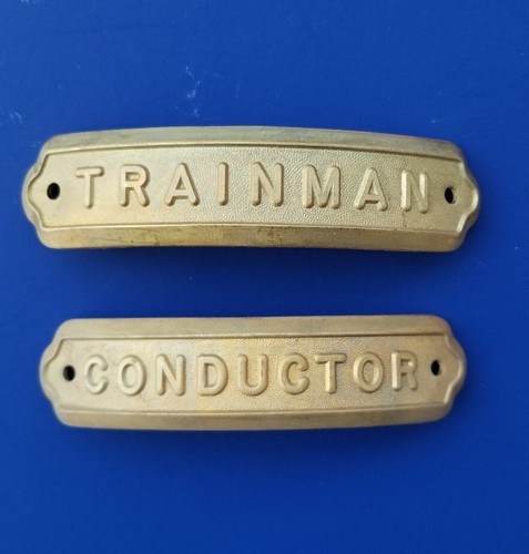 Vintage NOS Metal Trainman & Conductor Porter Hat Badge Jersey MD Train ...