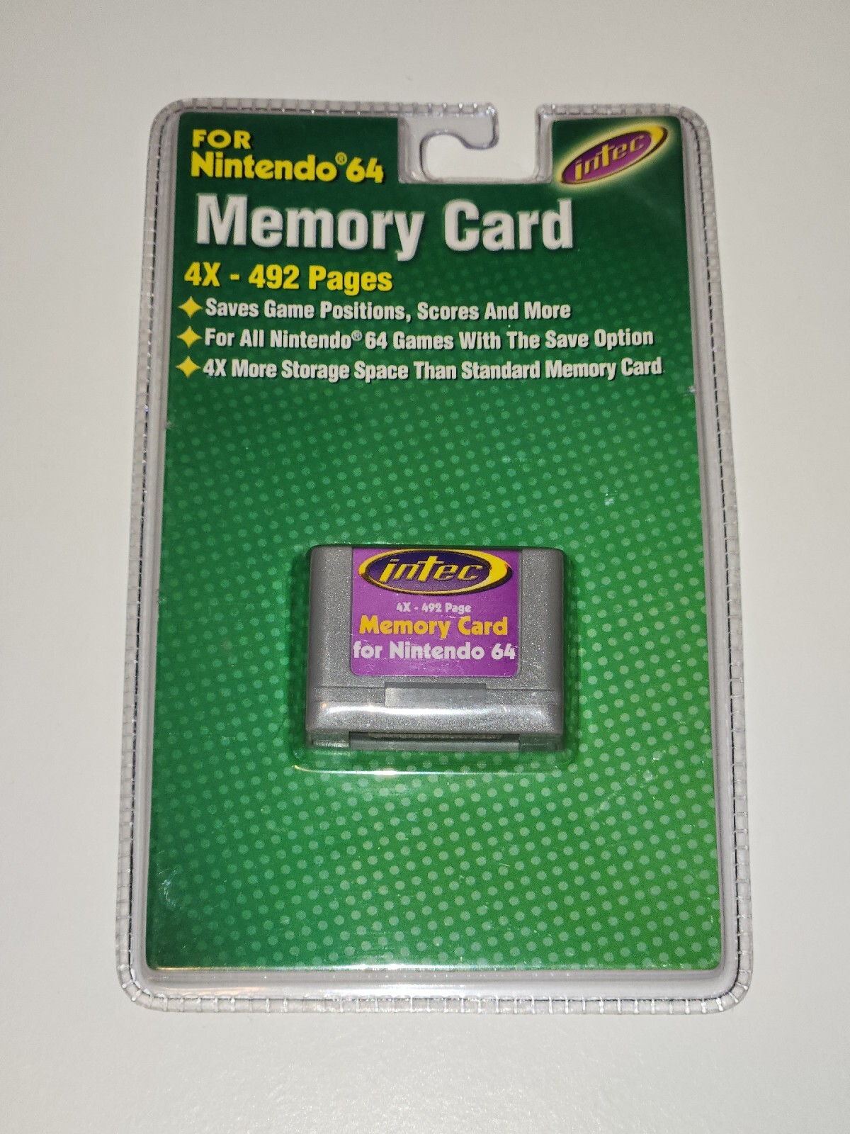 INTEC MEMORY CARD for Nintendo 64 4x-492 page - NEW & SEALED | eBay