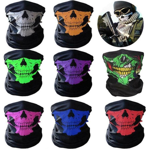 TWO PACK!! Skull Face Mask Bandana Cooling Breathable Scarf Neck Gaiter ...