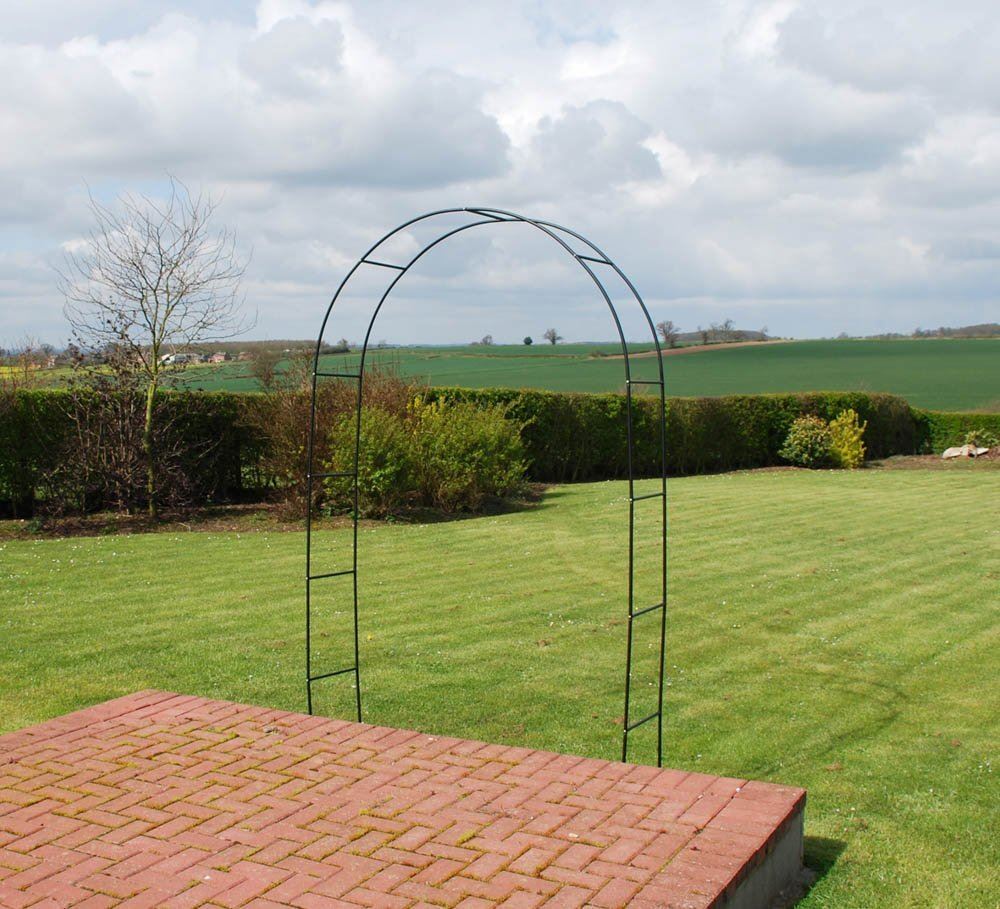 2.4m Metal Garden Arch Heavy Duty Strong Tubular Rose Climbing Plants ...