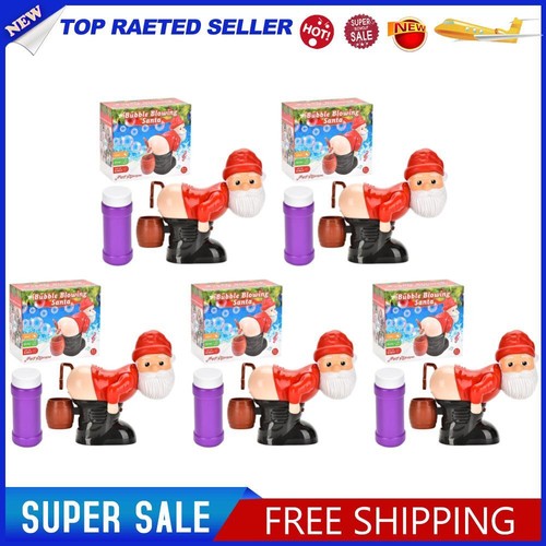 5Pcs Christmas Santa Claus Fart Bubble Blower Funny Bubble Maker Gift ...