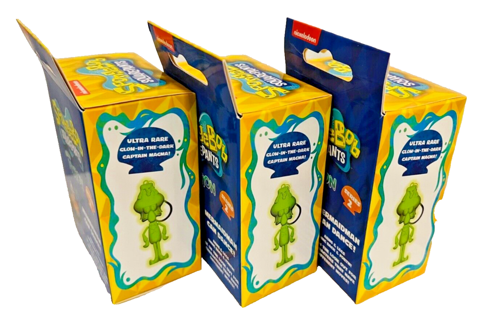 3 LOT Nickelodeon SpongeBob SquarePants Series 2 Chibi in Motion Blind ...