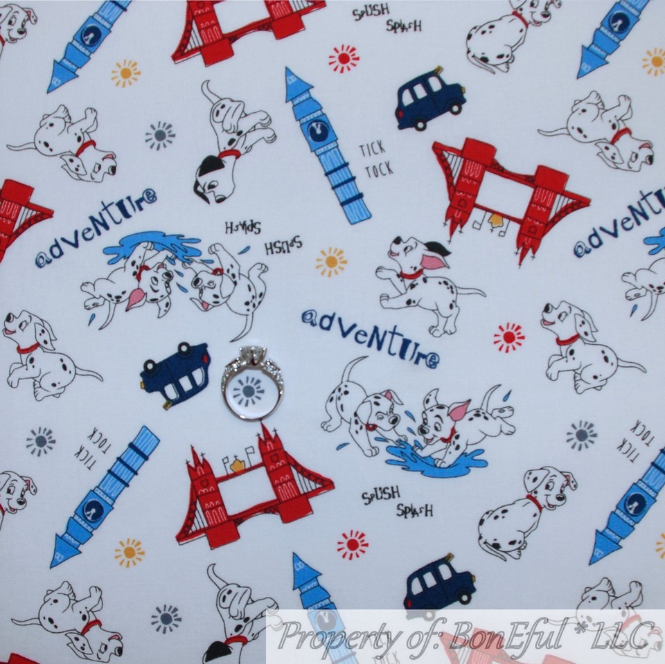 BonEful FABRIC FQ Cotton Quilt Pink DISNEY Princess Ariel Snow White ...