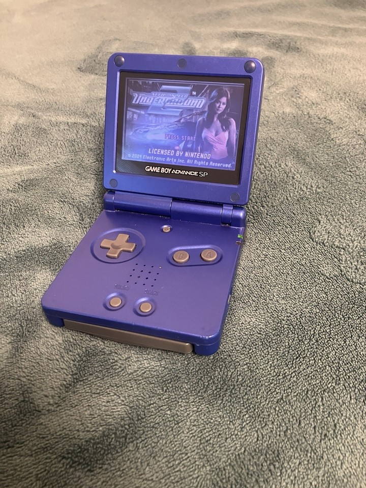 (tested Works) Gameboy Advance SP AGS001 (Four Games Carrying Case Two ...