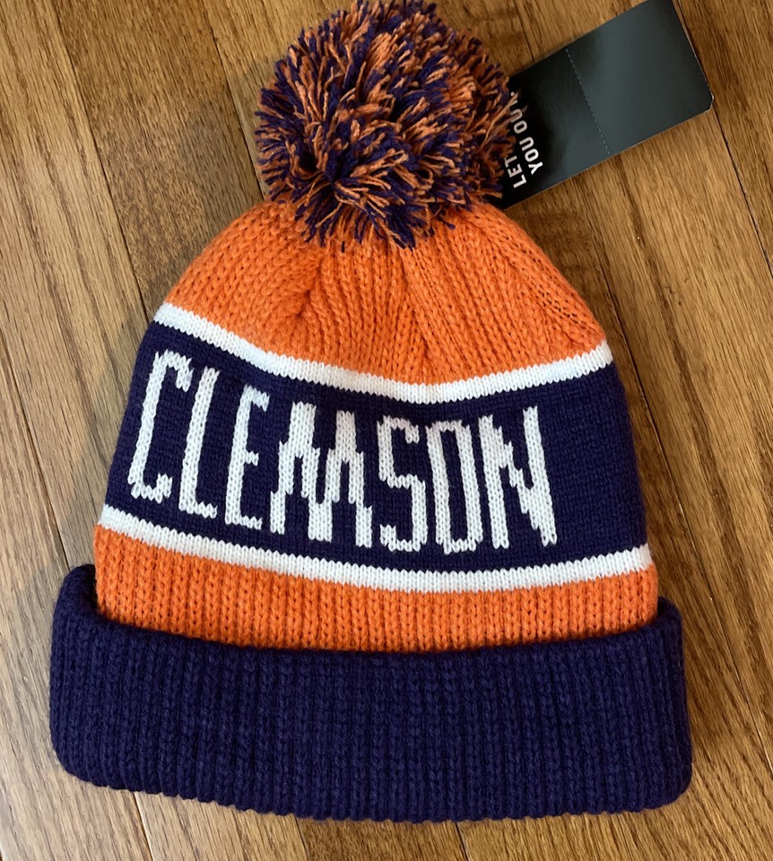 Clemson Tigers '47 Bering Cuffed Knit Hat Pom Beanie NWT | eBay