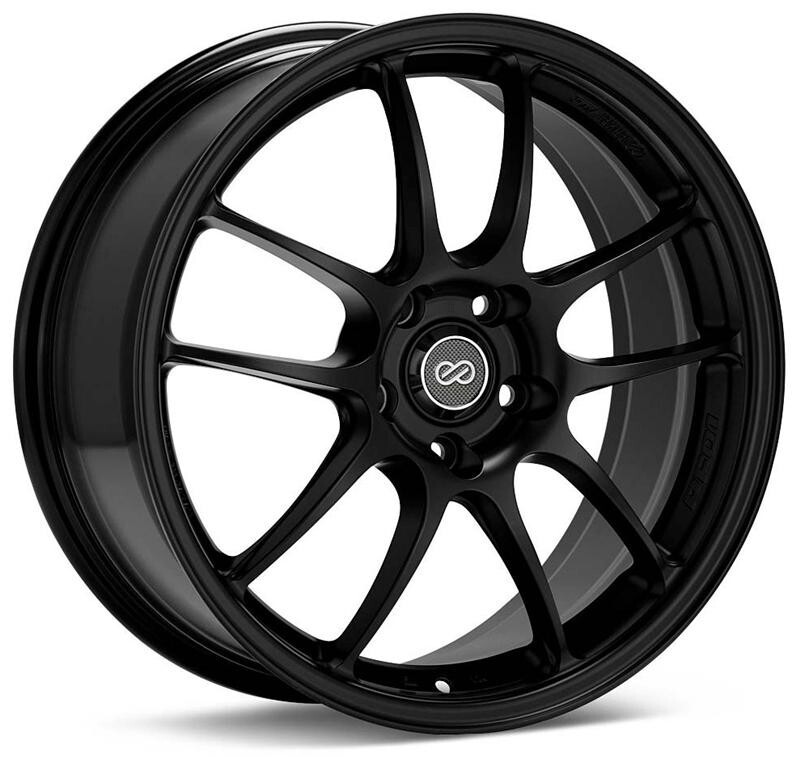 Enkei PF01SS 17x9 5x114.3 60mm Offset 75mm Bore Diameter Matte Black ...