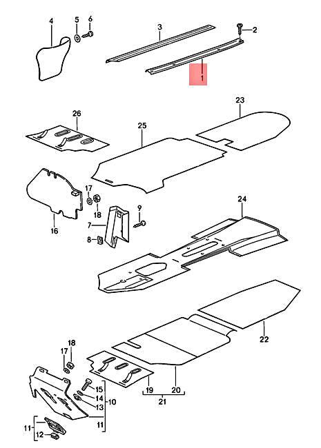 Genuine PORSCHE Cover Trim For Sill Inner Black 9015514192870K | eBay