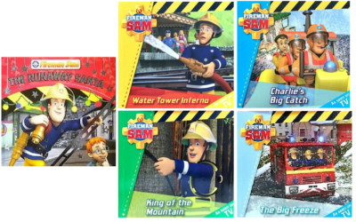 NEW x 5 FIREMAN SAM small STORYBOOK Santa Inferno Freeze Catch Mountain ...