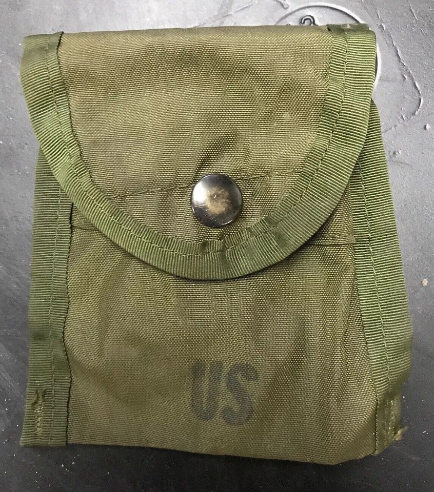 2-US Military Surplus Army FIRST AID COMPASS POUCH Carrier Case w ...