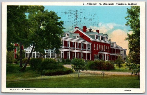 Harrison Indiana 1941 Postcard Hospital Fort Benjamin Harrison | eBay