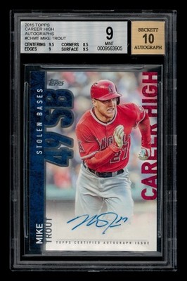 2015 Topps Career High: Mike Trout Auto BGS 9 AUTO 10 | eBay