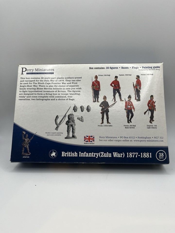 PERRY Miniatures British Infantry Zulu War 1877-1881 War game 28mm NIB ...