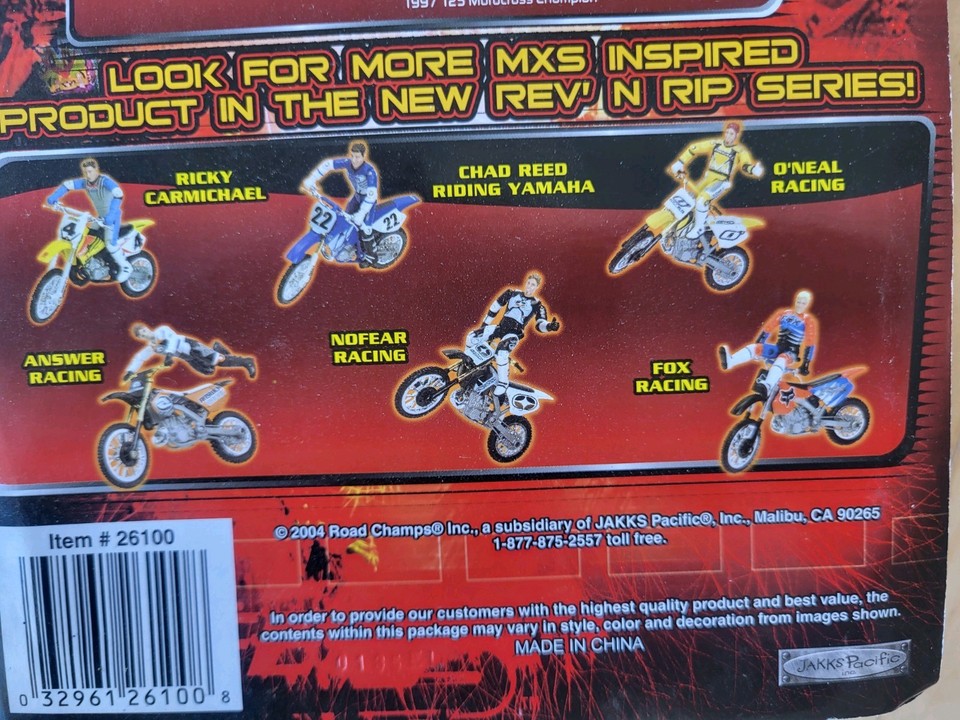 Ricky Carmichael Road Champs Suzuki Figure and Mx Bike Acessories New ...