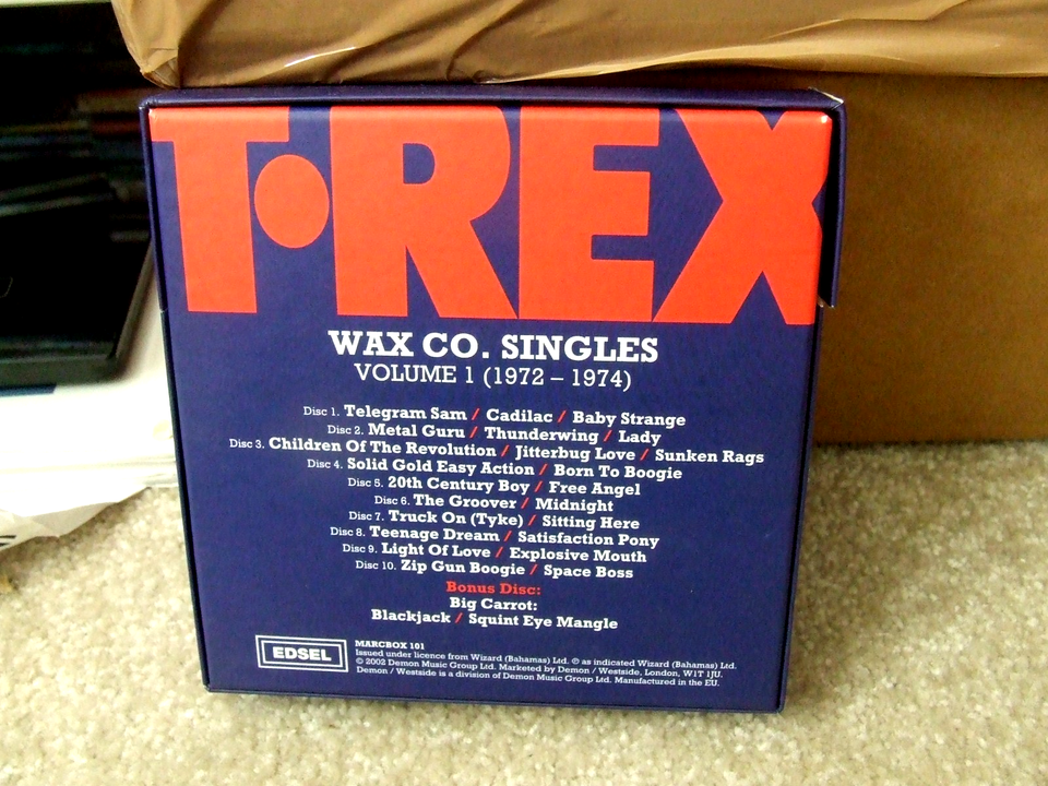 T REX CD SINGLES BOX SET VOL 1 BLUE CASE 1972-74 WITH HYPE STICKER ...