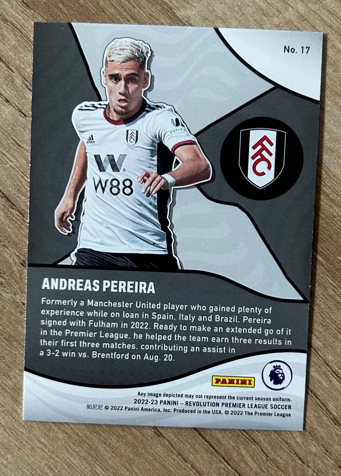 2022-23 Panini Revolution Premier League - #108 Andreas Pereira for ...