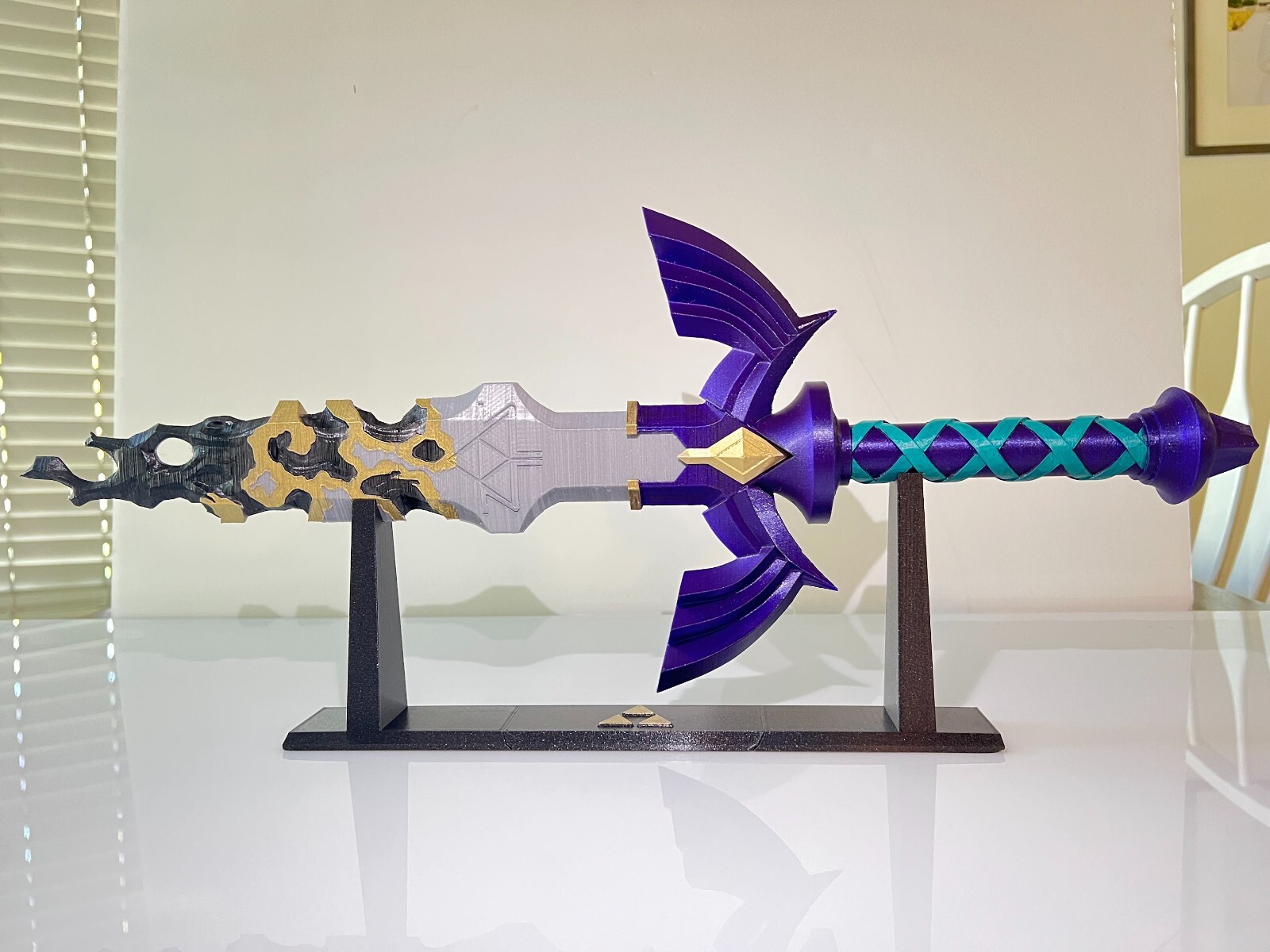 The Legend of Zelda Master Sword, 3D Printed light up Corrupted Master ...