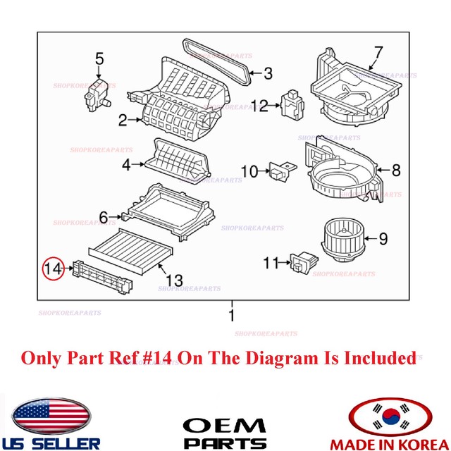 Genuine OEM Cabin Air Filter Cover for Kia 971291U000 for sale online ...