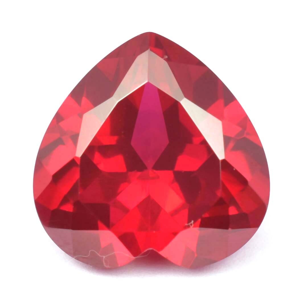 AAA Natural Mozambique Pegion Red Ruby Loose Heart Gemstone Cut 1.00 CT ...