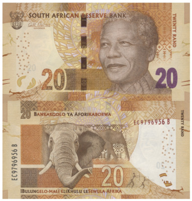 2012 South Africa R20 Banknote with Nelson Mandela - "AA" Prefix | eBay