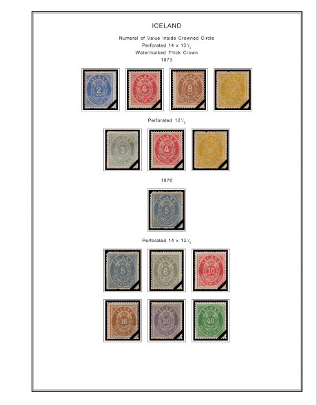 COLOR PRINTED ICELAND 1873-2010 STAMP ALBUM PAGES (153 illustrated ...