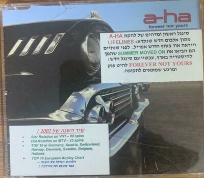 a-ha 2002 Promo CD- Forever not yours - rare Israeli Promo + Sticker ...