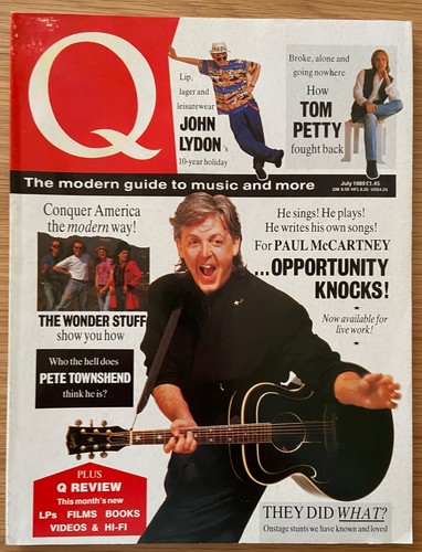 Q MAGAZINE ISSUE #34 - July 1989 - Paul McCartney, John Lydon etc ...