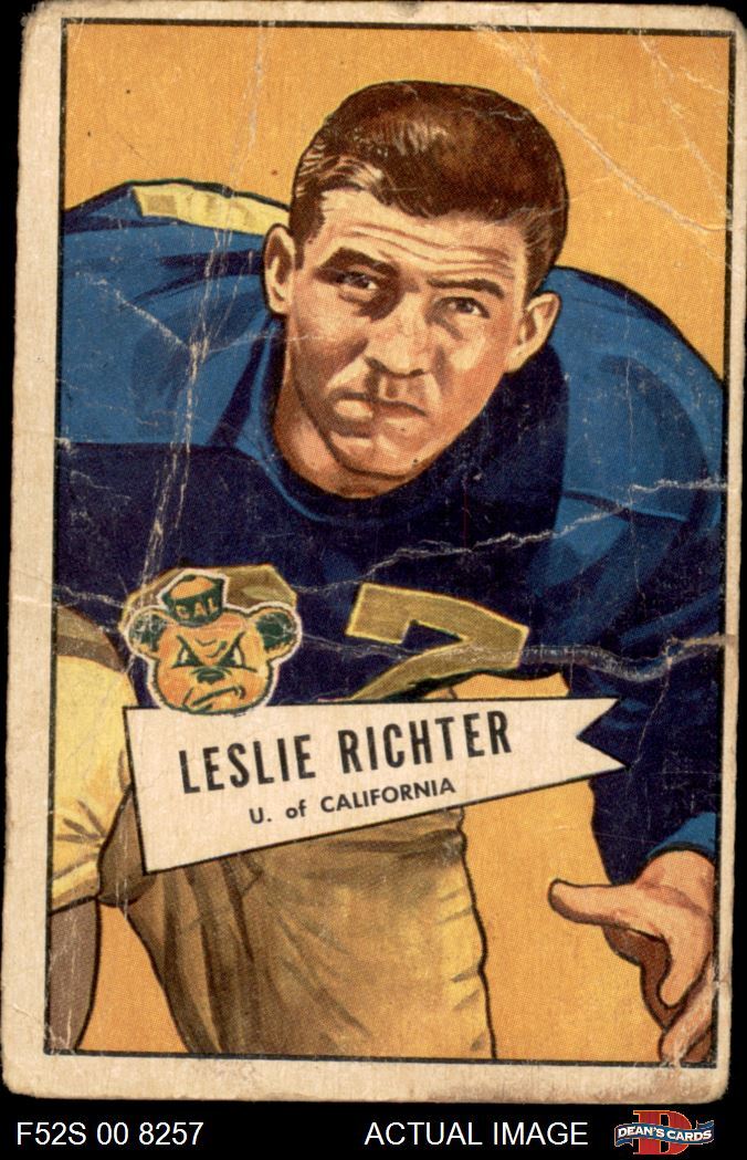 1952 Bowman Small #61 Les Richter Rams RC HOF California AUTHENTIC | eBay