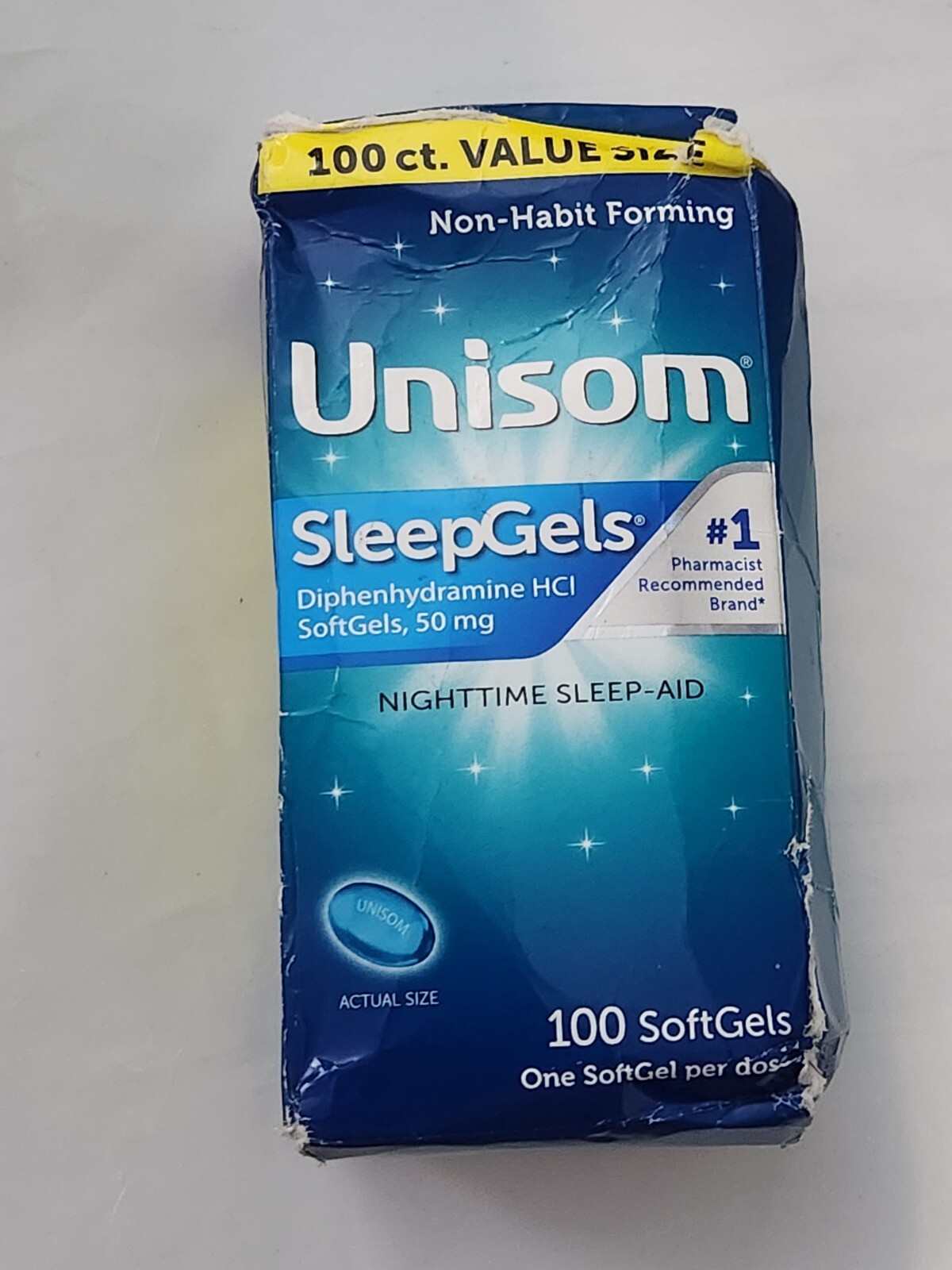 Unisom SleepGels Nighttime Sleep-Aid with Diphenhydramine - 100 ...