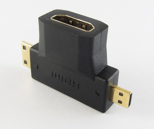 10x HDMI Female to Mini & Micro HDMI Male 90 Degree 2in1 Multi ...