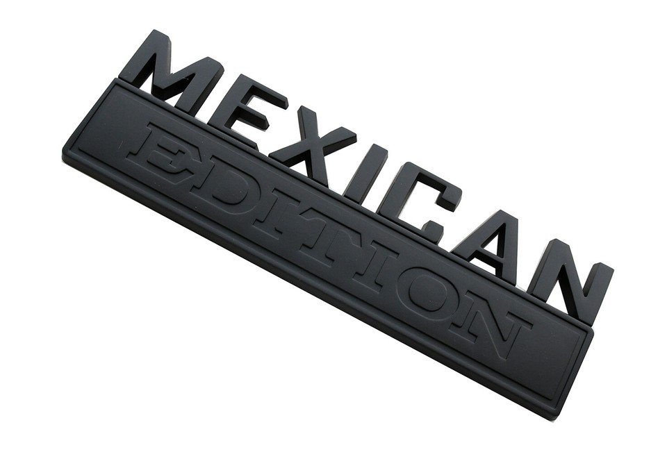 2pcs MEXICAN Edition Decals Car Sticker 3D Raised Letter Emblem Black ...
