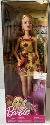 Barbie Target Holiday Doll 2017 Doll in Red & Gold Party Dress New | eBay