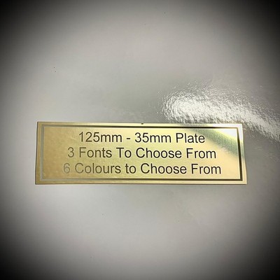 125mm - 35mm Engraving Plate with border. 6 Colours to choose from, 3 ...